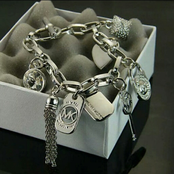 Michael Kors | Jewelry | Michael Kors Silver Tone Charm Bracelet | Poshmark